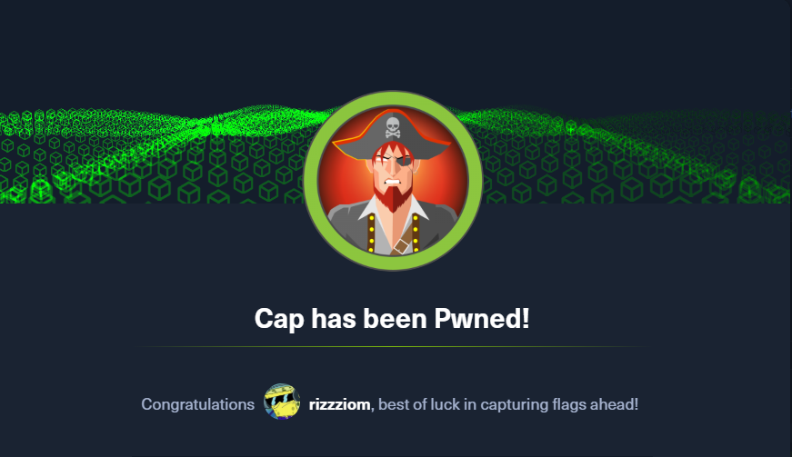 CAP WALKTHROUGH : HACKTHEBOX. Welcome to my writeup where I am gonna… | by rizzziom | Apr, 2025 ...