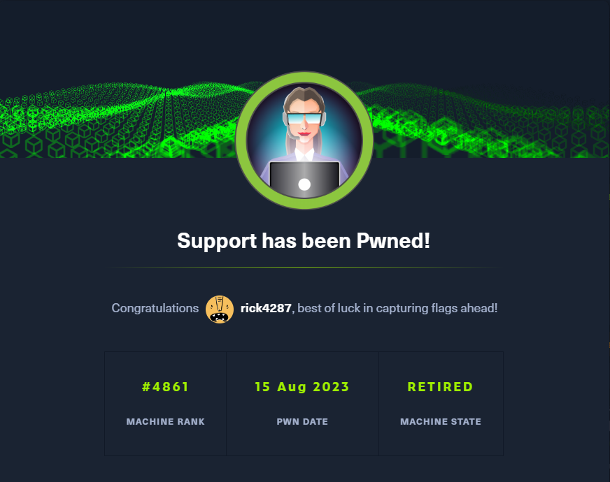HackTheBox -Support Walkthrough. Support is an Easy difficulty Windows ...