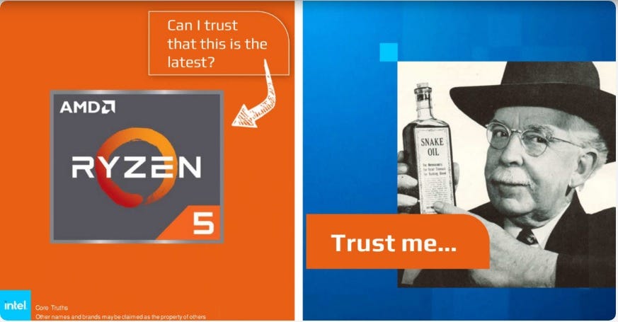 Intel Taunts AMD by Indirectly Judging AMD is Selling “Snake Oil ...