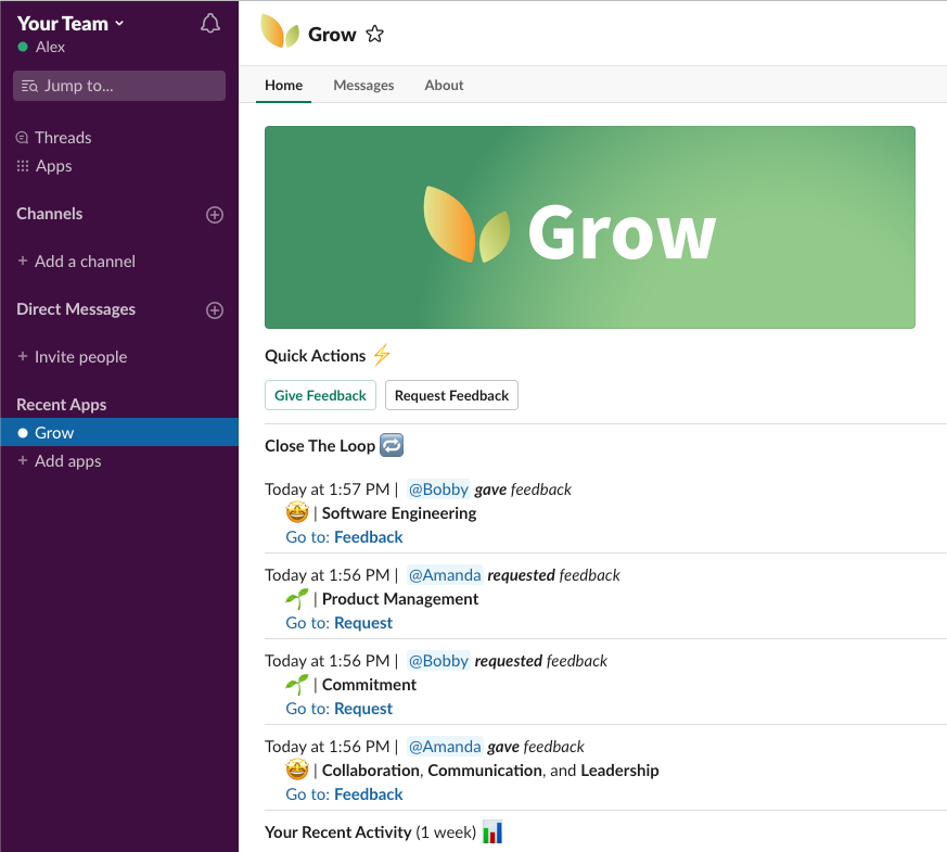 Close the loop, see your growth, and exchange feedback with multiple ...