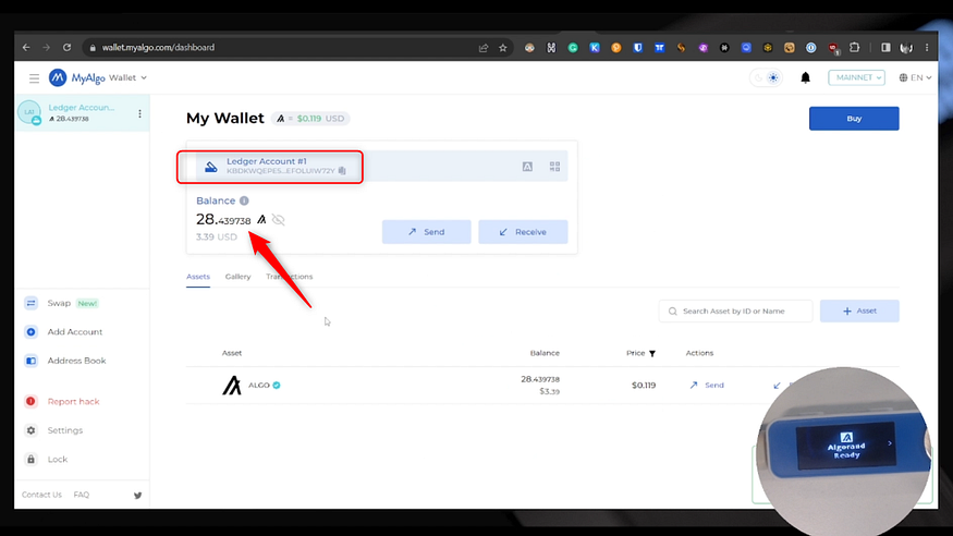 MYALGOをセットアップしてLEDGER ALGORAND (ALGO)アカウントにアクセスす | ledgerliveのブログ