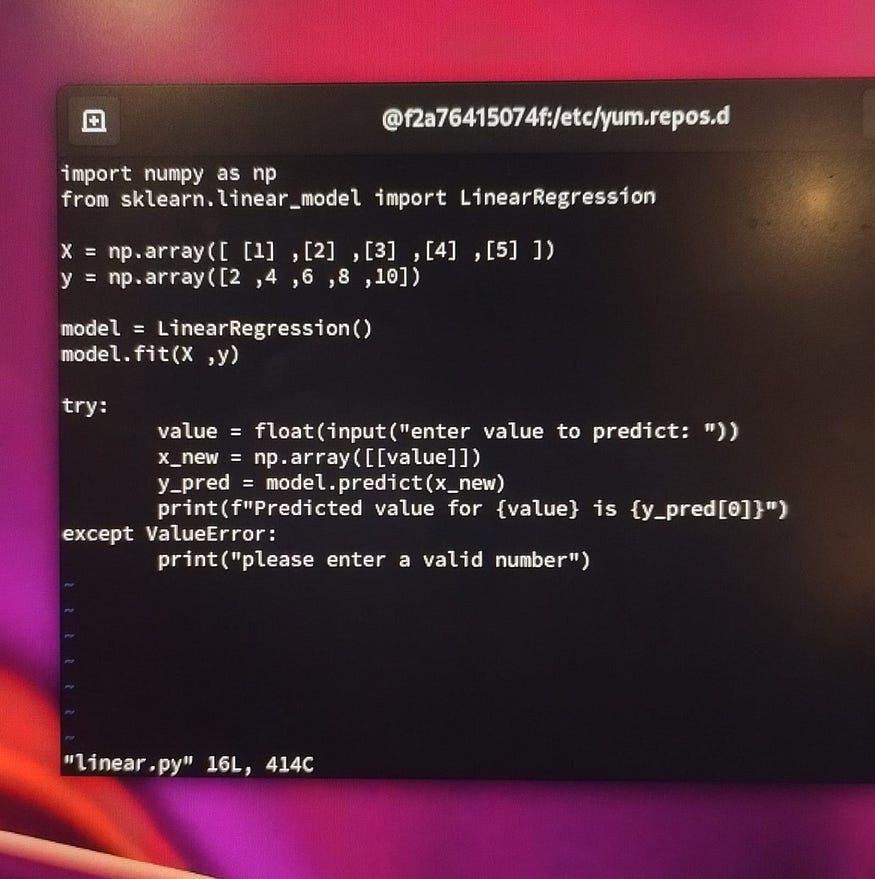 Run A Python Linear Regression Model Inside A Docker Container Using 6296