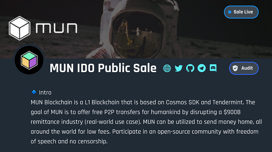 MUN BLOCKCHAIN. The MUN IDO Started Today, 23 March at… | by Maxluthur ...