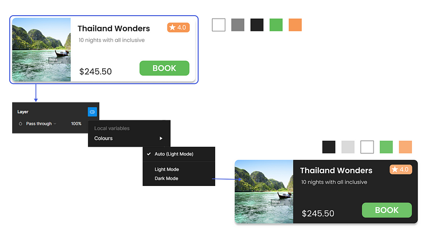 How to create ‘Dark Mode’ color system in Figma? | by Shiva Saket ...