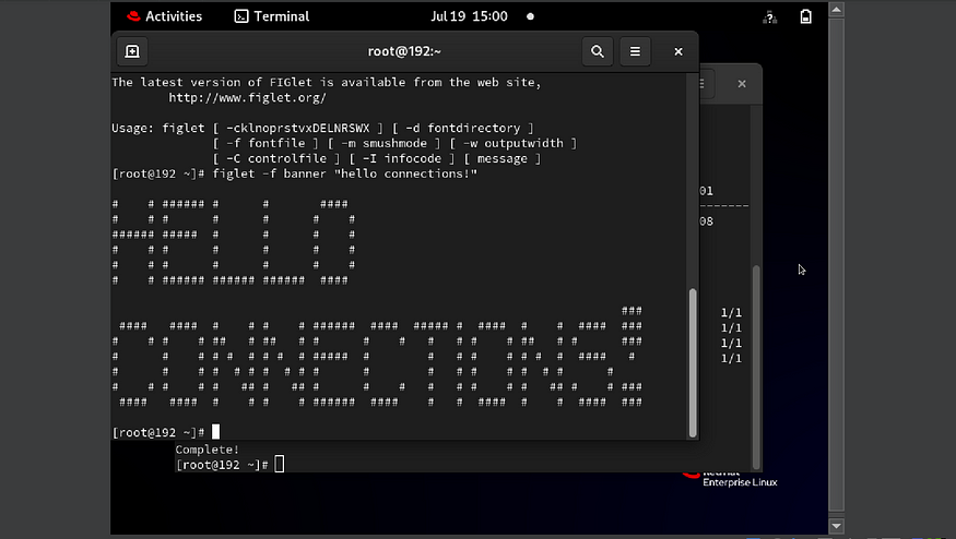 Design Stunning Ascii Artwork On A Red Hat Linux Terminal Using Figlet By Piyush Dwivedi Medium