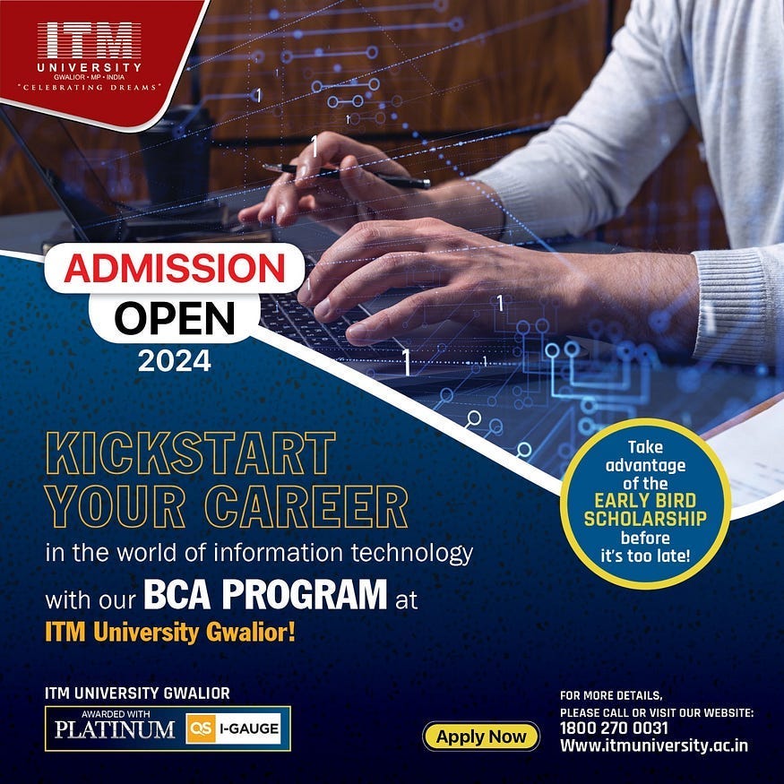 Embark on a Tech Journey with ITM University Gwalior’s BCA Program 2024 ...