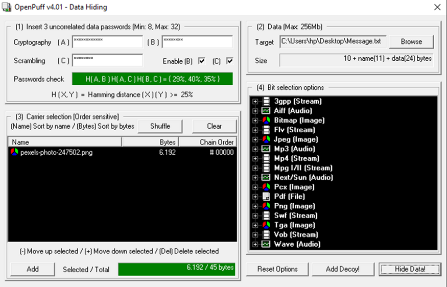 Image & audio steganography using tools like openpuff | by Pragati ...