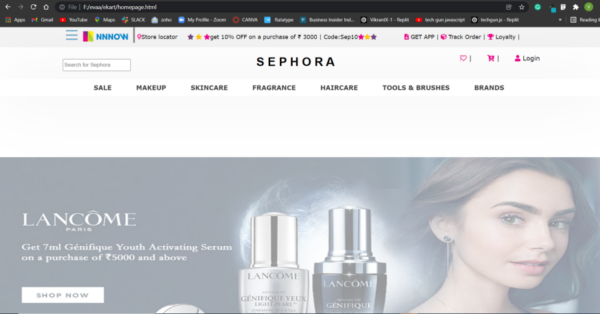Cloning of Sephora Website.. HOW WE BUILT THE SEPHORA ONLINE FASHION ...