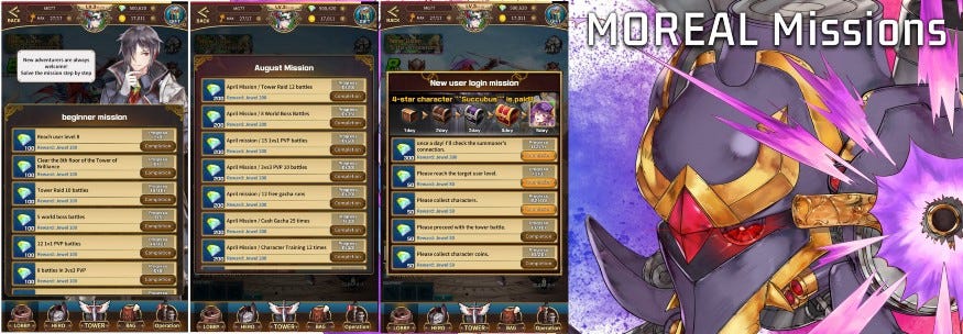 Game Missions Introduce - Project:MOREAL - Medium