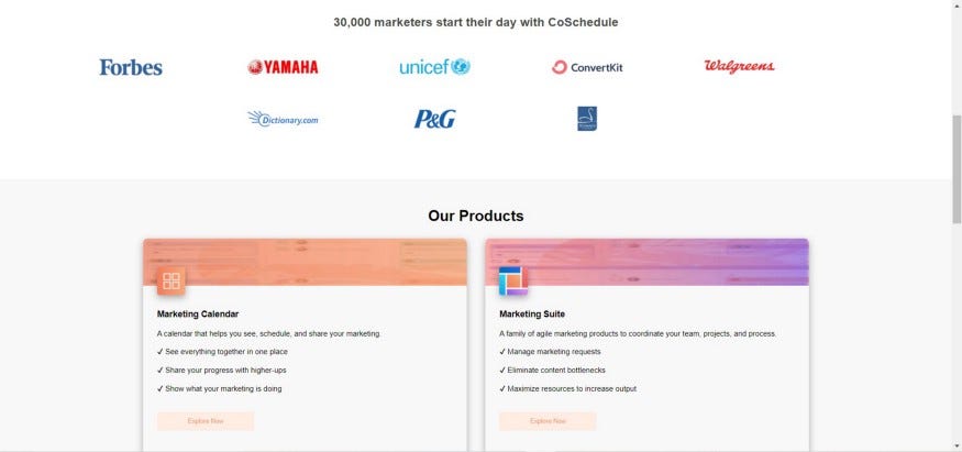 Cloning Of Coschedule Using Html Css And Javascript My Very First 