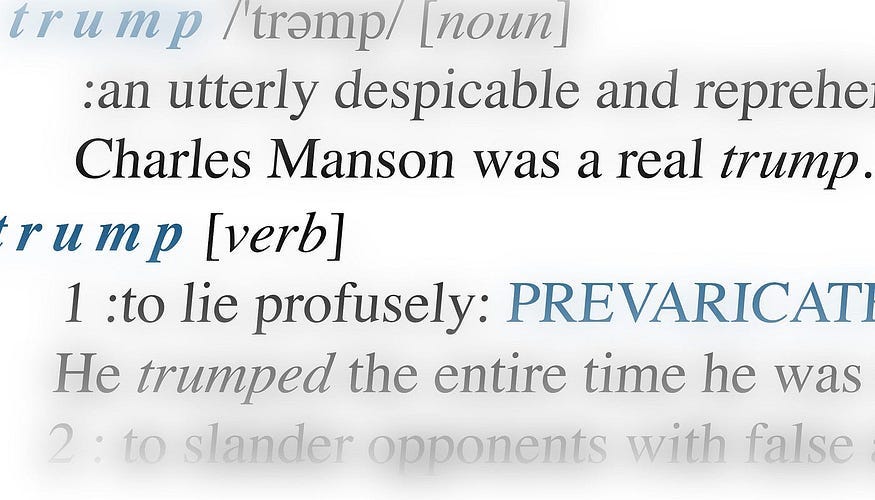 Strange How Many Variants On The Meaning Of The Word ‘trump’ Have Come ...