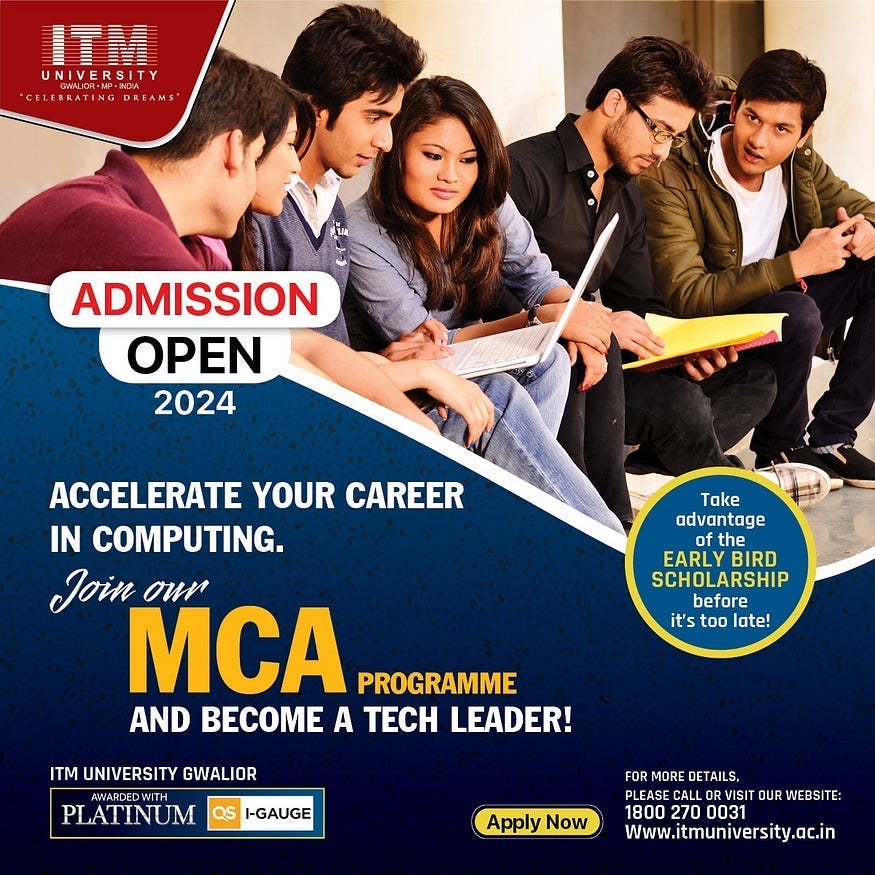 ITM University Gwalior MCA Program 2024: Paving Your Path to Success in ...