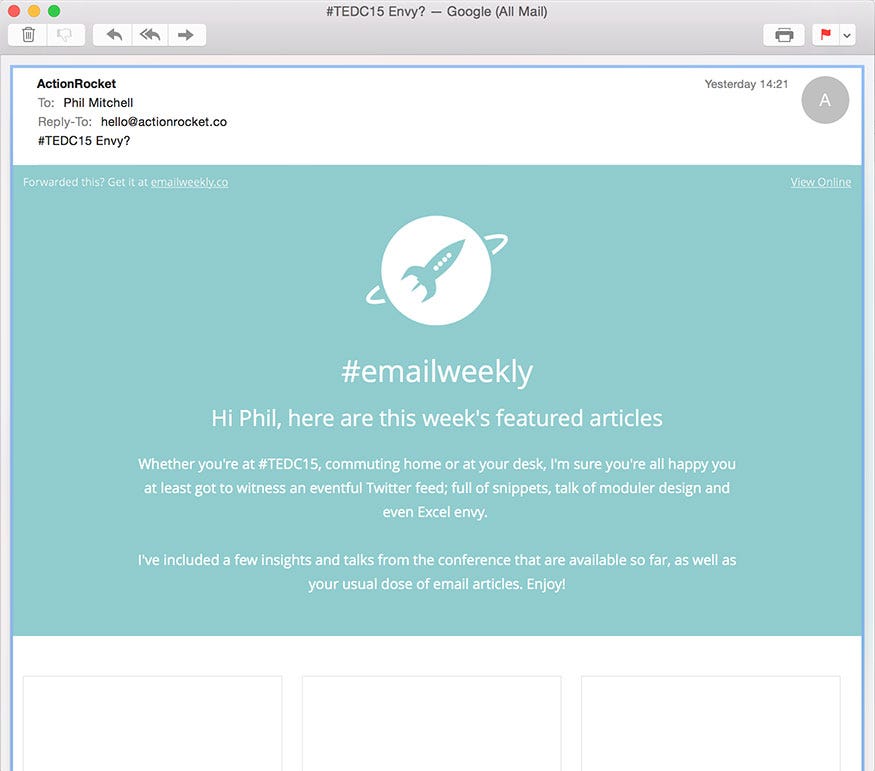 Sorry, we screwed up #EmailWeekly this week | by Elliot Ross | Action ...
