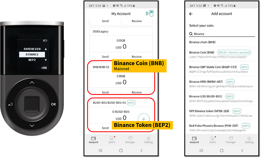 D’CENT Wallet is now integrated with Binance network (BNB, BEP2)
