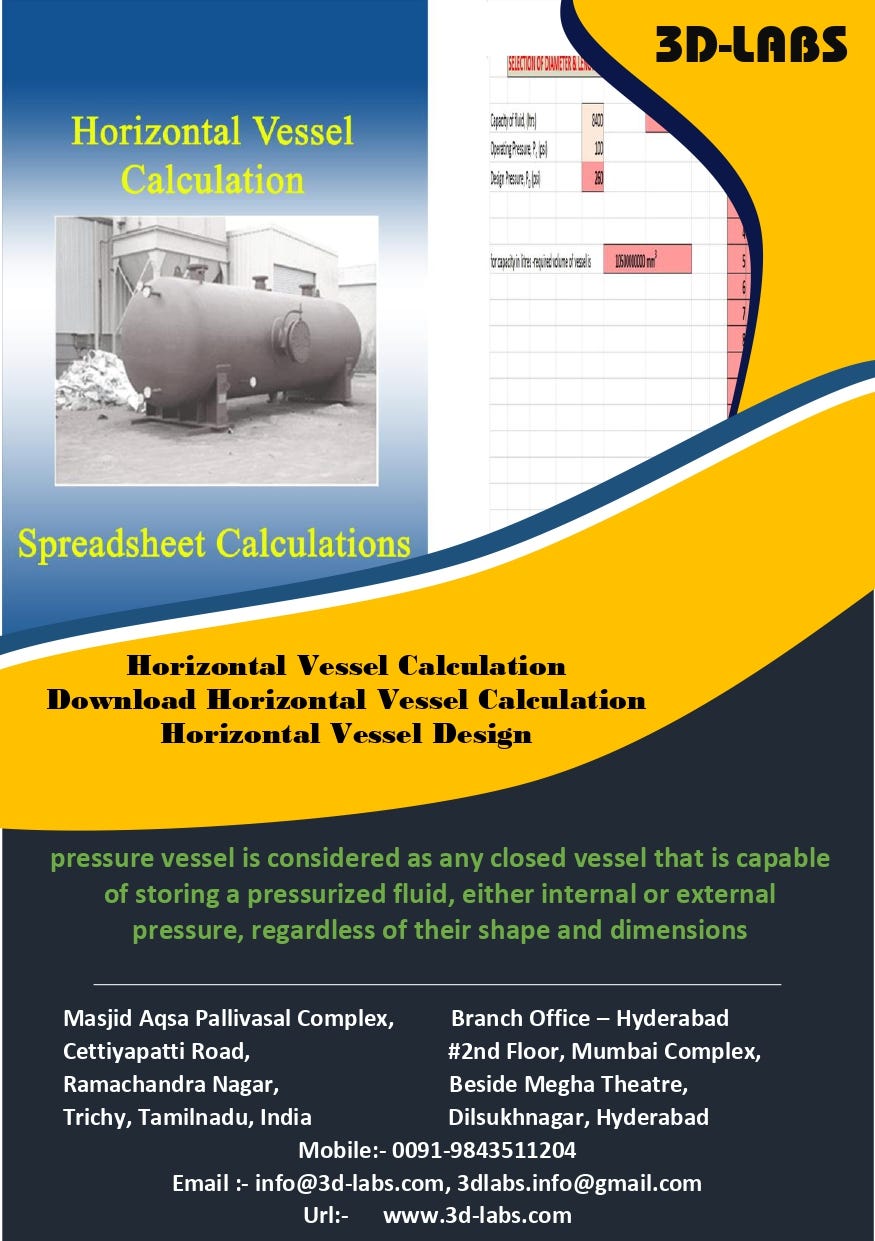 HORIZONTAL VESSEL CALCULATION - Design manager - Medium