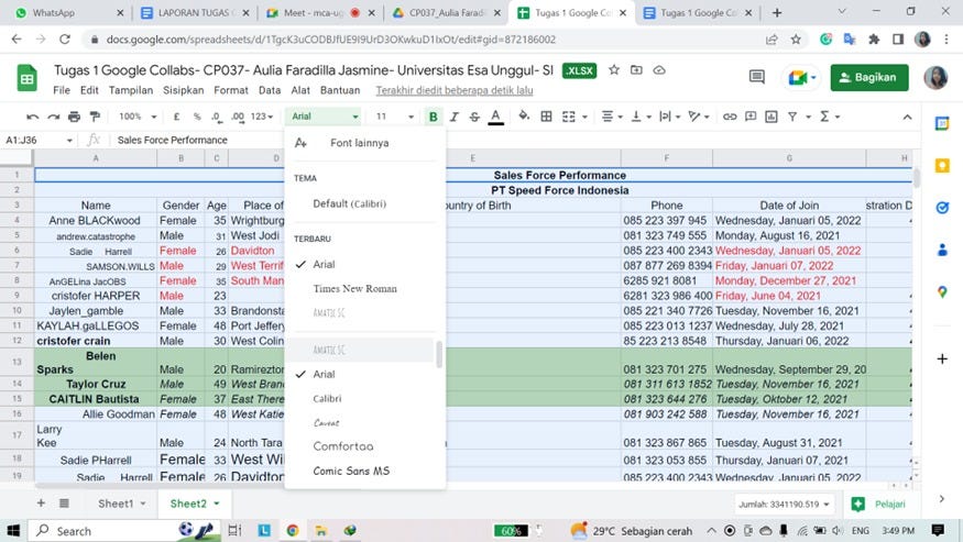 Arrange & Manipulate Data Pada Google Spreadsheet | by Aulia Faradilla Jasmine | Medium