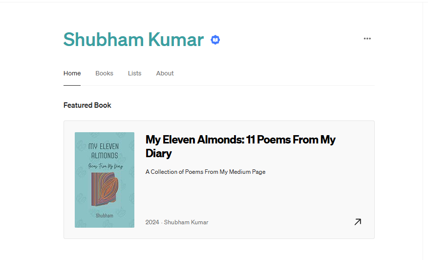 I Am a Book Author on Medium. That badge feels good | by Shubham Kumar ...