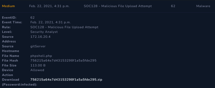 SOC128 — Malicious File Upload Attempt | by Timothy Clint | Medium