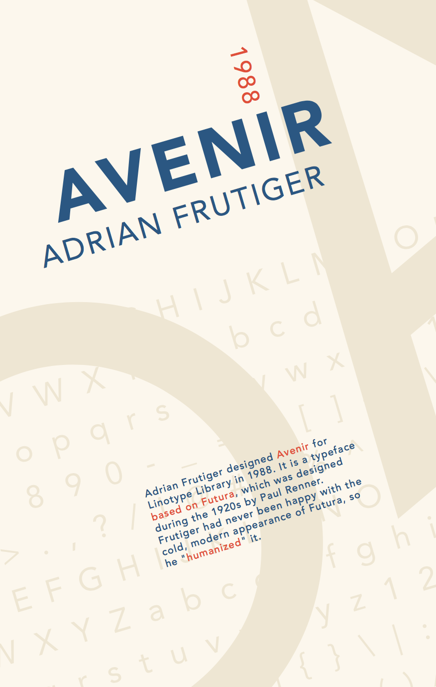 Avenir Poster. I started this process by analyzing my… | by Taylor ...