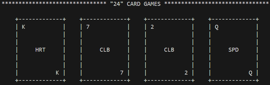 From Cards to Code: Programming the “24” Game in Python | by Tauffan ...