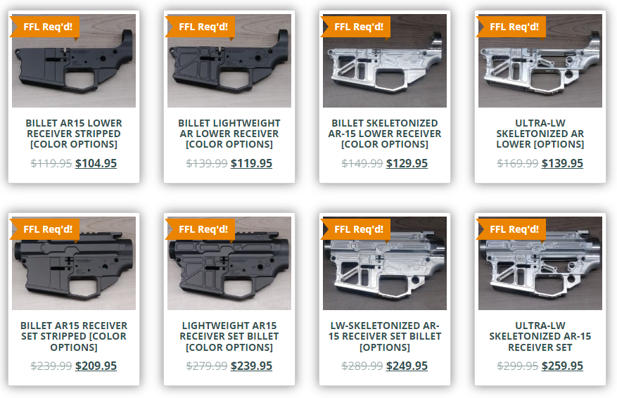 AR-15 Lower Receivers - 80 Lowers - Medium