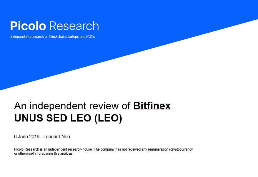 Secondary Token Analysis Bitfinex UNUS SED LEO (LEO) — Target Price $2. ...