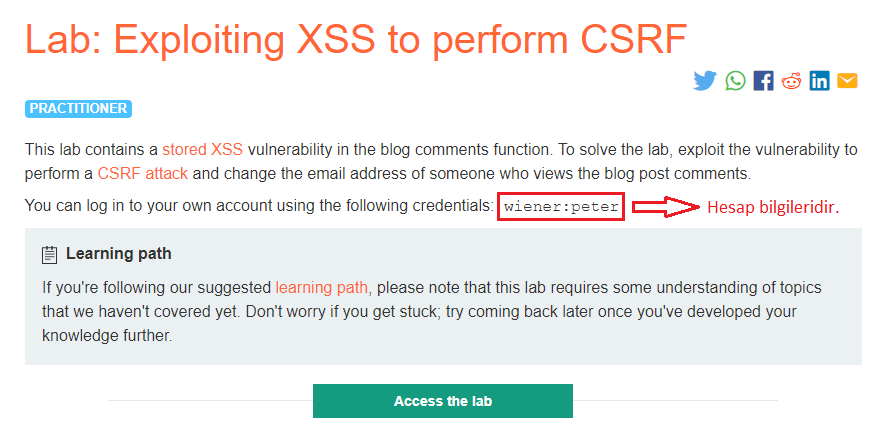Lab: Exploiting XSS to perform CSRF | by İlteriş Kaan PEHLİVAN | Medium