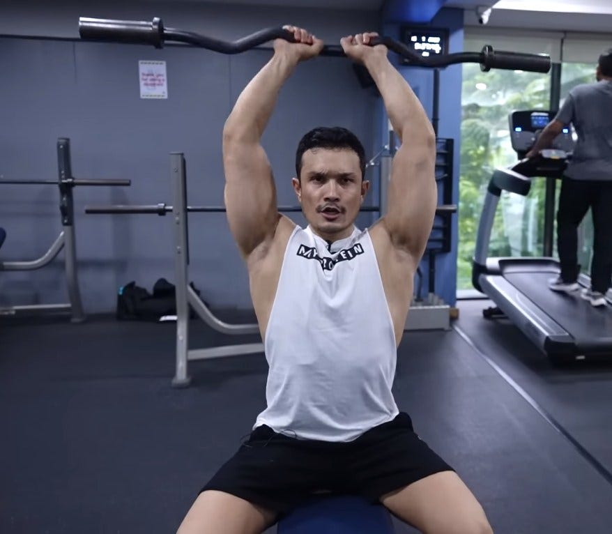 STOP DOING MISTAKES-ELBOW PAIN. JERKING THE WEIGHT IN THE SKULL CRUSHER | by Prasenjit Halder ...