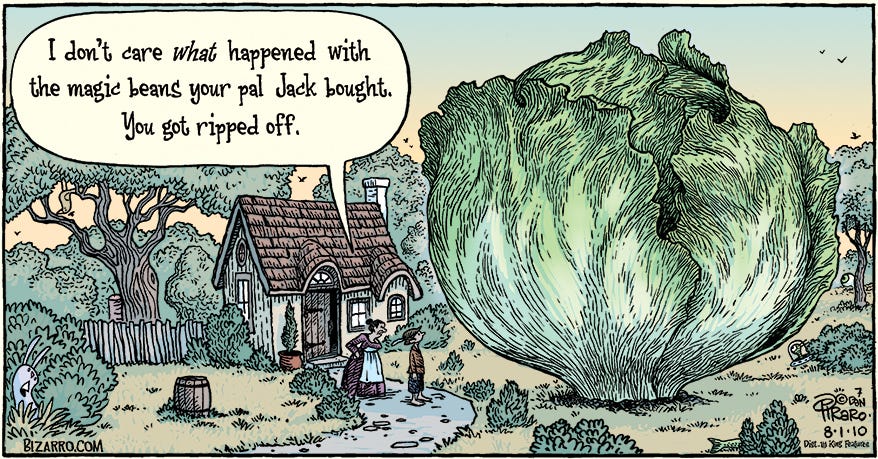 The Tragic Tale of Jeb and the Giant Cabbage Head | by Dan Piraro | E³ ...