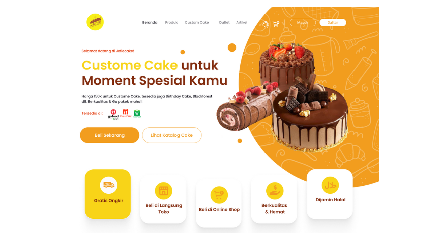 UI Design Redesign Case Study: Home Page of Website Jofie Bakery | by ...