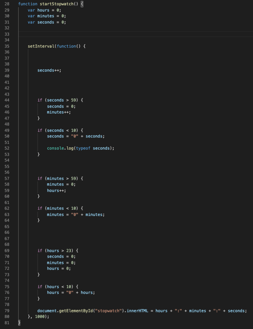 Creating a stopwatch in Javascript and learning something | by Muhd ...