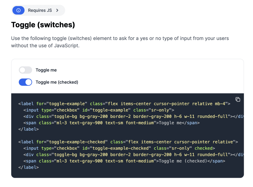 How to build a Tailwind CSS toggle/switch component | by Szőgyényi Zoltán | Themesberg Blog | Medium