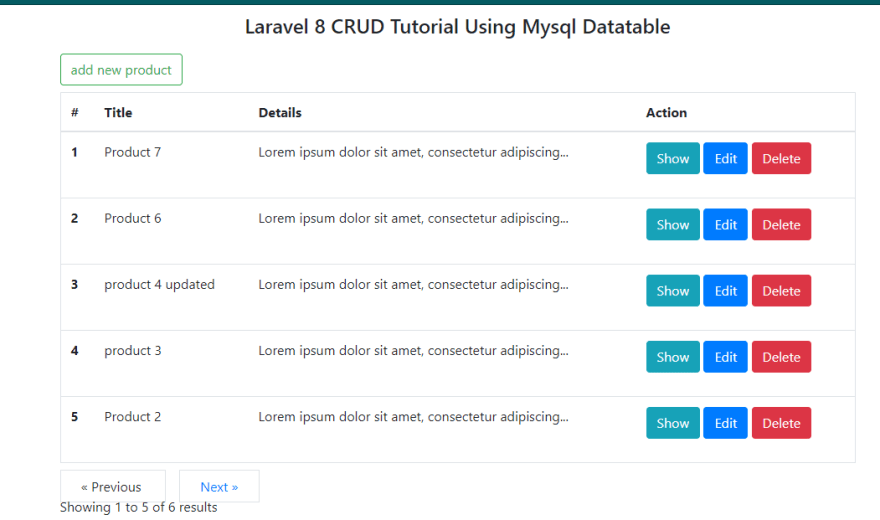 Laravel 8.0 CRUD Tutorial Using Mysql Database | by Jewel Chowdhury ...