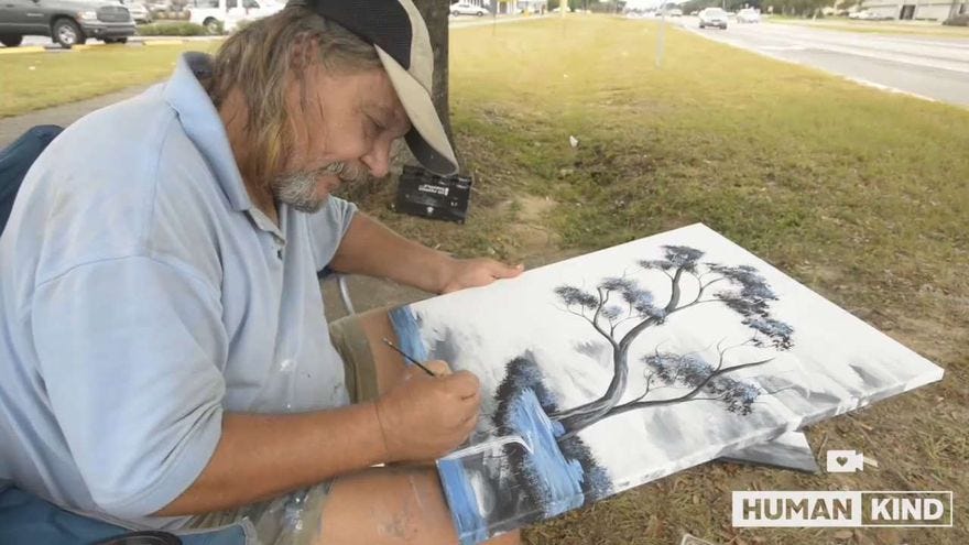 Homeless Man Uses Panhandling Money To Create Stunning Paintings | by ...