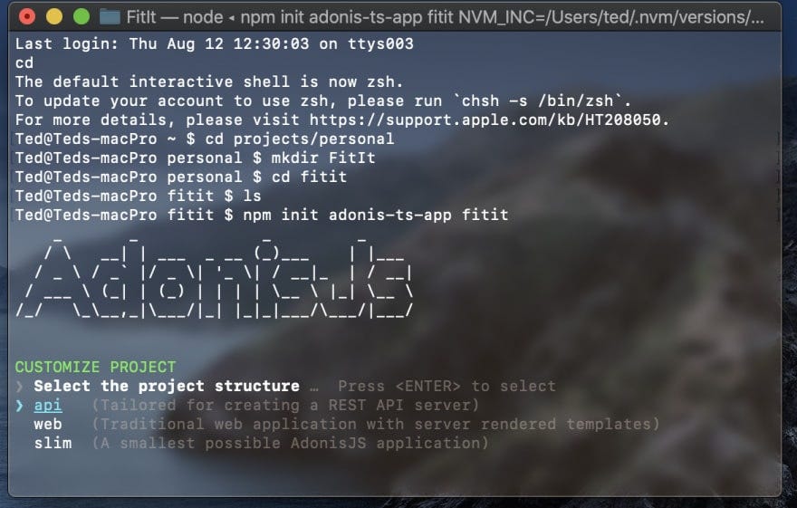 How to Create First Project in Adonis.js | by Muhammad Umar Malik | Medium