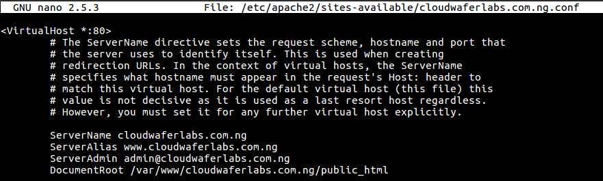 How To Set Up Apache Virtual Hosts On Ubuntu 1604 By Cloudwafer Medium