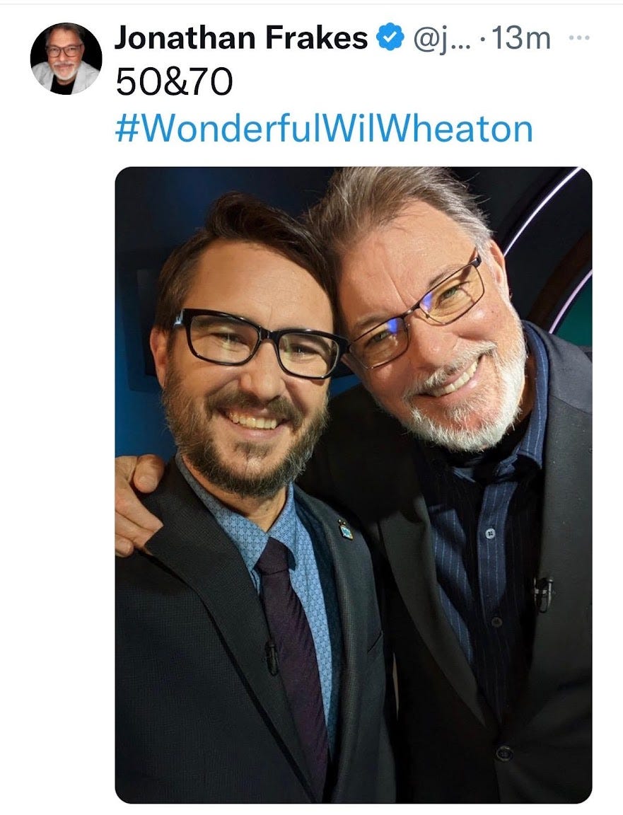 jonathan frakes is the best dad i never got to have | by Wil Wheaton ...
