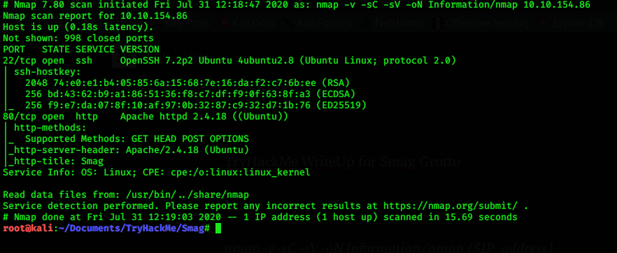 TryHackMe WriteUp for Smag Grotto | by Deathlordanonymous | Medium