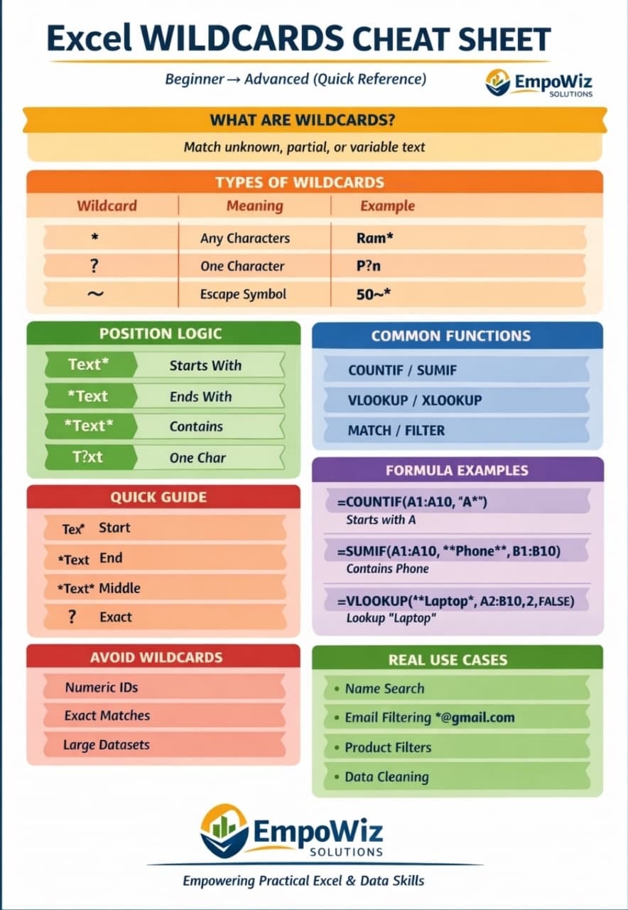 Most Excel Users Ignore This: Wildcards That Save Hours of Work | by ...