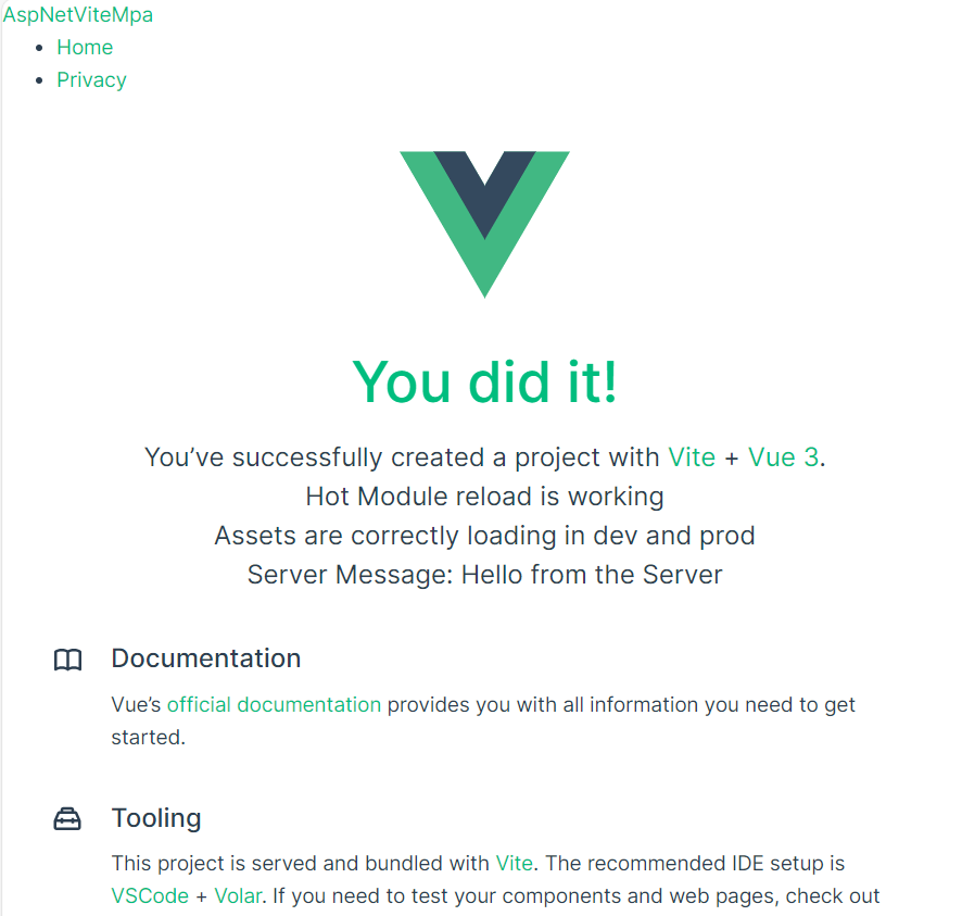How To Build A True Multi Page Website Using Aspnet Vuejs Vitejs Getting Aspnet Mvc And 2030