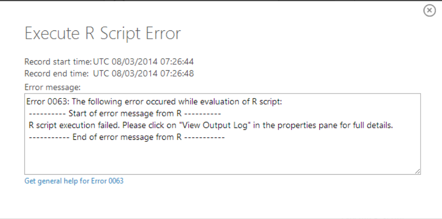 WhatIs-AzureML-The difference between Error Log and Output log of “R ...