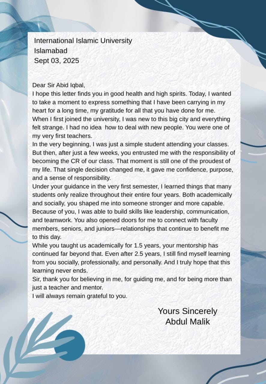 My Experience of Writing Gratitude Letters | by Abdul Malik | Sep, 2025 ...