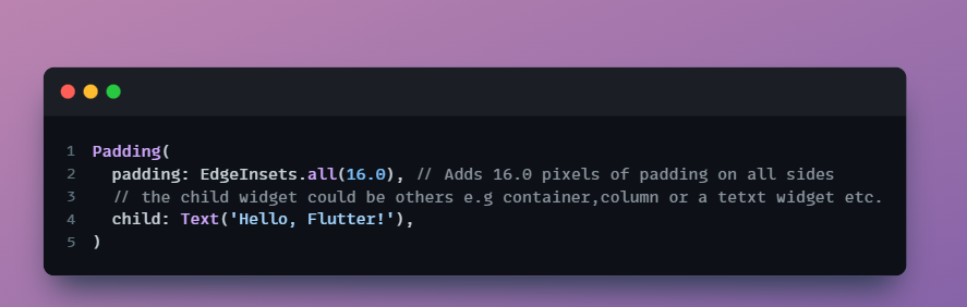 Flutter Diaries: Implement the Padding widget the right way | by Oluwadamilola Olasoji | Medium