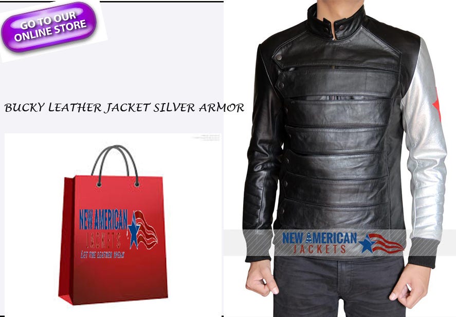 BUCKY LEATHER JACKET SILVER ARMOR | by elmaashley | Medium