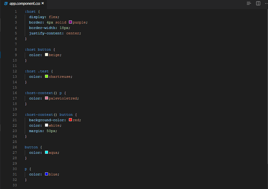 Angular Component Style / ng-deep / host | Kodcular