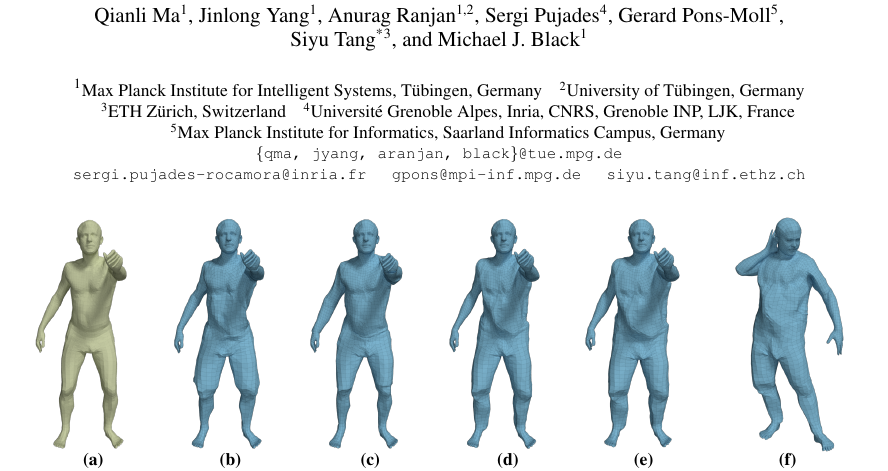 Learning to Dress 3D People in Generative Clothing | by Mahyar ...