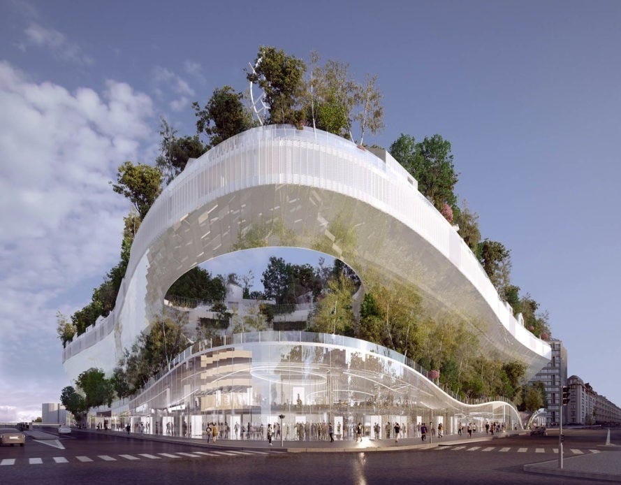 This reverse pyramid is a green urban community in the skies of Paris ...