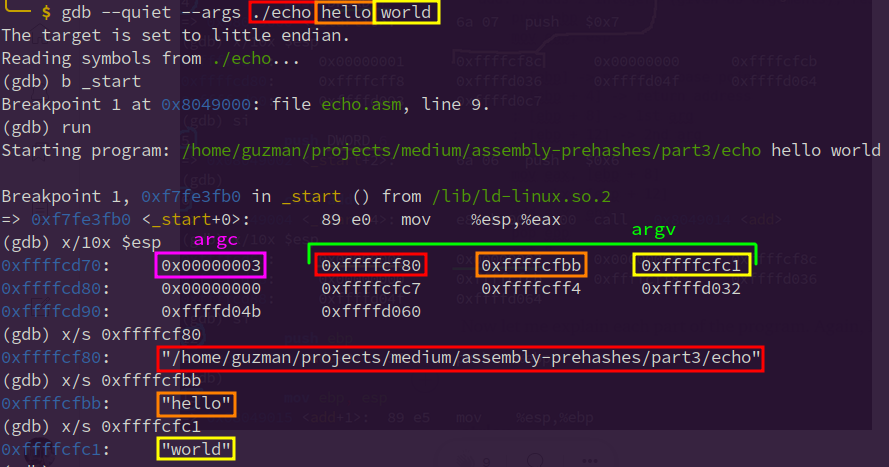 Assembly by example: Compute string hash. Part 3: CLI args and external functions | by Benjamín ...