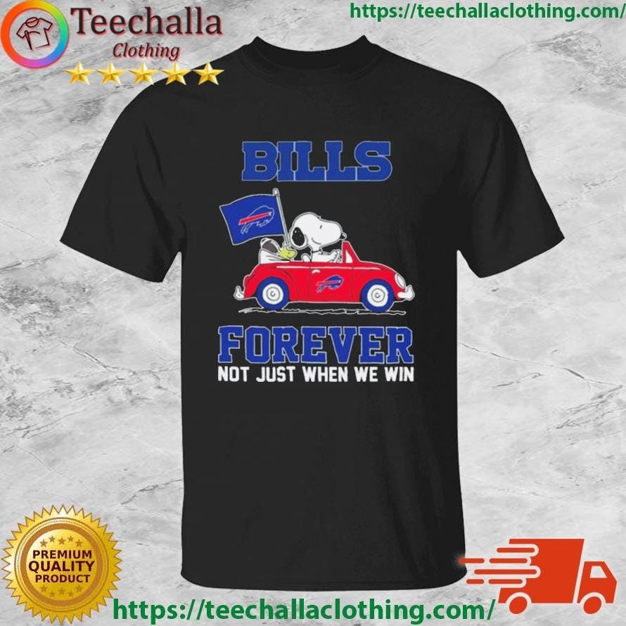 Official Official Snoopy And Woodstock Driving Car Buffalo Bills