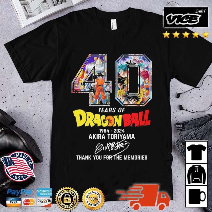 Official 40 Years Of Dragon Ball 1984–2024 Akira Toriyama Rip Thank You ...